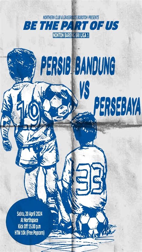 Poster Nobar Persib Pola Vektor Inspirasi Desain Grafis Poster