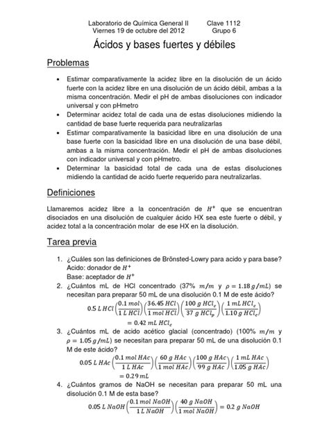 Diferencias Entre Ácidos Y Bases Fuertes Y Débiles Diferenciando Glmj