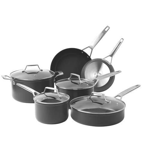 Msmk 10 Piece Nonstick Cookware Pots And Pans Set Heat Evenly Burnt