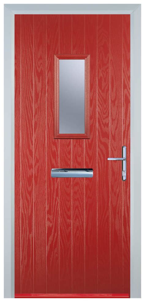 Door Stop 1 Square Red Left Hand Grp Composite Door 920 X 2100mm