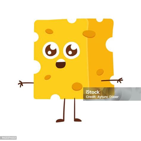 귀여운 행복한 치즈 캐릭터 플랫 스타일의 재미 있는 음식 이모티콘입니다 유제품 이모티콘 그림 귀여운에 대한 스톡 벡터 아트 및 기타 이미지 Istock