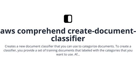 Aws Comprehend Create Document Classifier Fig