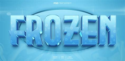 Premium Psd Frozen 3d Editable Text Effect