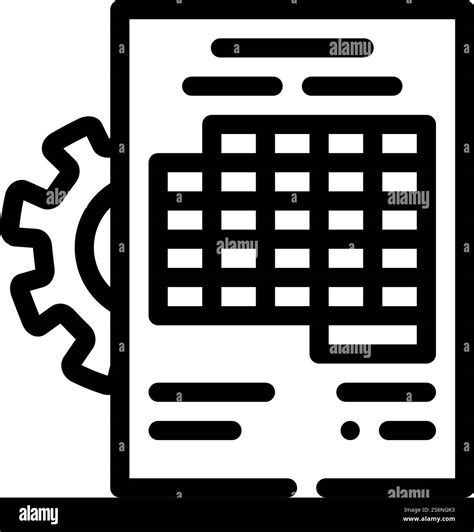 Accounting Working Process Erp Line Icon Vector Accounting Working