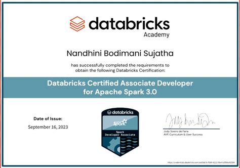 nandhini b s on linkedin databricks apachespark certification