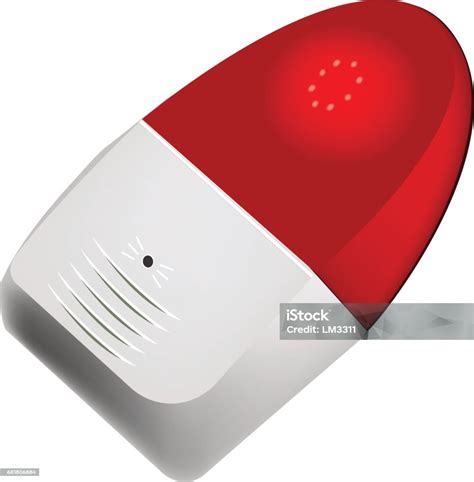 Sistem Alarm Sensor Keselamatan Kebakaran Dan Keamanan Bangunan Ilustrasi Vektor Ilustrasi Stok