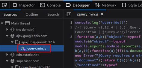 Browser Firefox Override Website S JavaScript To A Local Machine