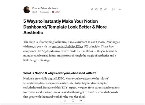 the notion bar on linkedin notion designthinking nocode design