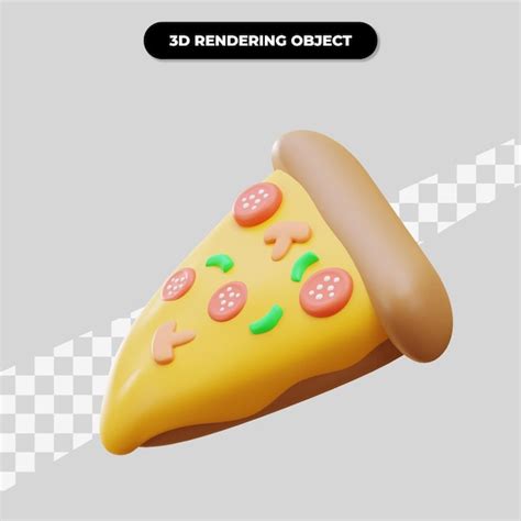 Premium Psd 3d Rendering Slice Of Pizza Illustration