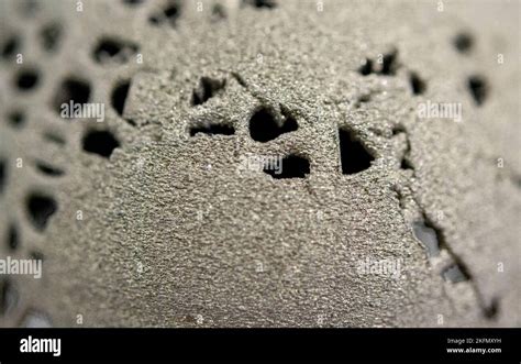 The Surface Of Object Printed On 3d Printer For Metal Macro Close Up View Of Model Printed From