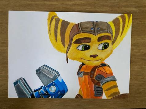 Ratchet Ratchet And Clank A3 Detailed Drawing Etsy
