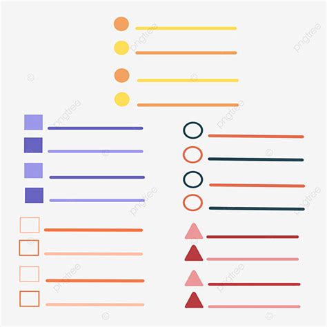 저널링을위한 손으로 그린 글머리 기호 목록 아이콘 일러스트 총알 글머리 기호 목록 일지 Png 일러스트 및 Psd 이미지 무료 다운로드 Pngtree