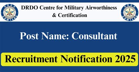 Drdo Cemilac Recruitment 2025 Apply Offline For 09 Consultant Posts