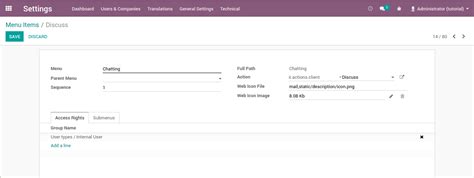 How To Configure The Menu Item In Odoo Ngasturi Notes
