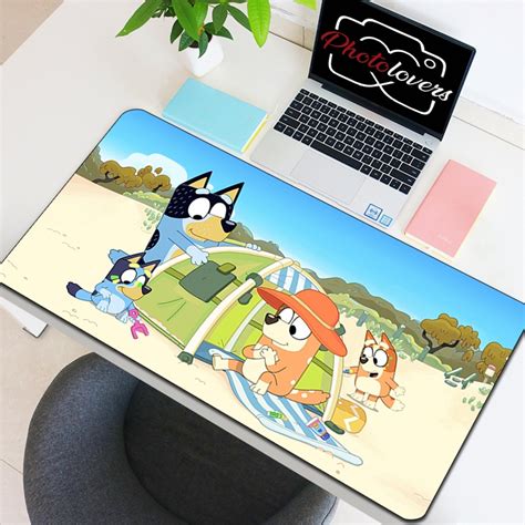 B Bluey Mousepad Xxl Gaming Mouse Pad Pc Setup Accessories Desk Mat Office Set Dedales Gamer