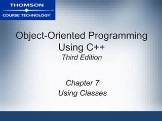 Classes Cpp Intro Thomson Bayan College PPT