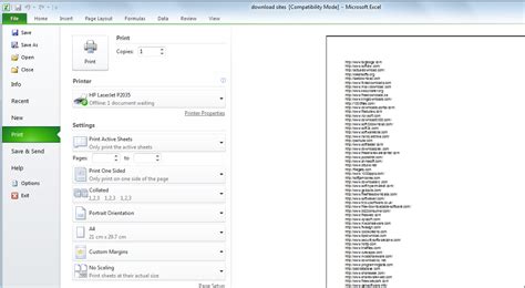 Setup Excel Sheet For Printing Ponasa