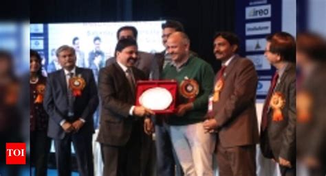 Amitabh Mathur Felicitated With Service Award Times Of India