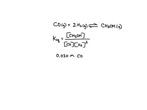 Solved For Mathanalfrom Methanol A Balanced Equilibrium Equation For