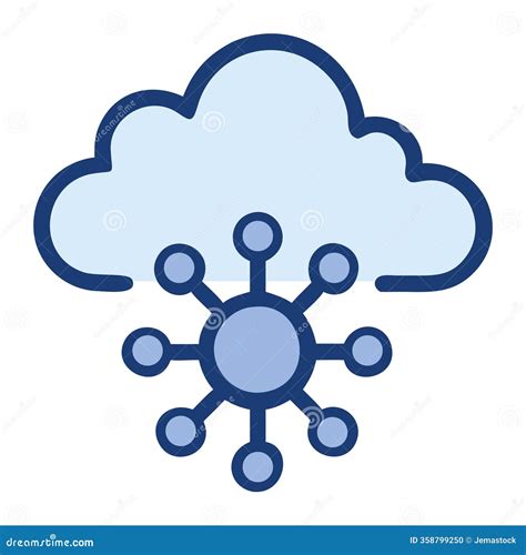 Cloud Computing Distributed Network System Stock Illustration Illustration Of Computing
