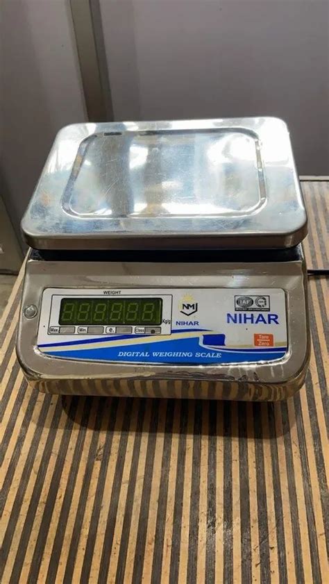 NIHAR Mini Table Top Weighing Scale For Business Use Maximum Weighing Capacity 10 Kg At