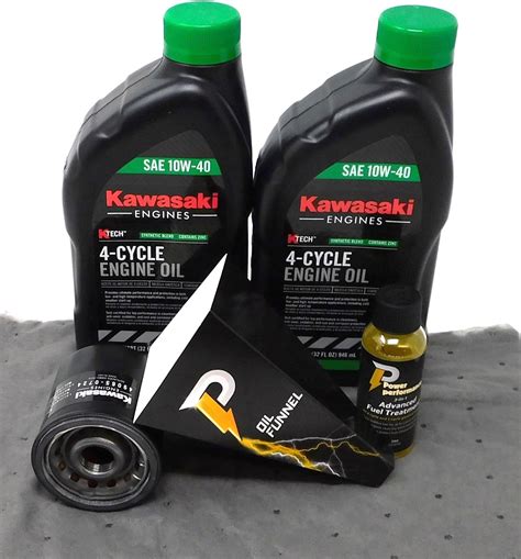 Amazon.com: Power Performance 10W-40 Oil Change Kit for Kawasaki 49065 ...
