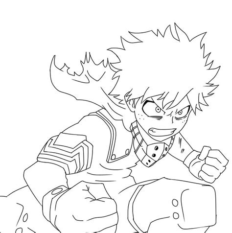 Izuku Midoriya Deku Coloring Page