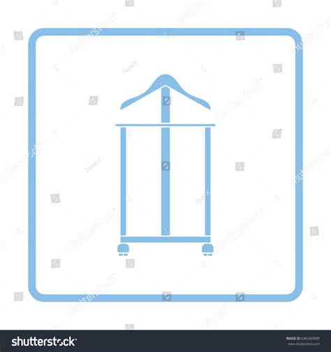 Hanger Stand Icon Blue Frame Design Stock Vector (Royalty Free) 646360099 | Shutterstock