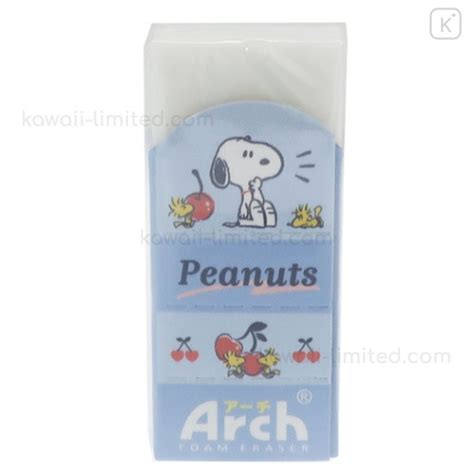 Japan Peanuts Arch Foam Eraser Snoopy And Woodstock Cherry Kawaii Limited