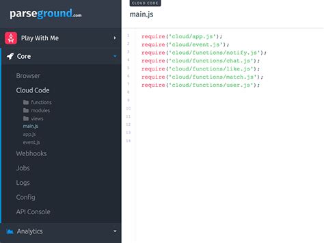 Parseground Dashboard Cloud Code By Pavel Ivanov On Dribbble