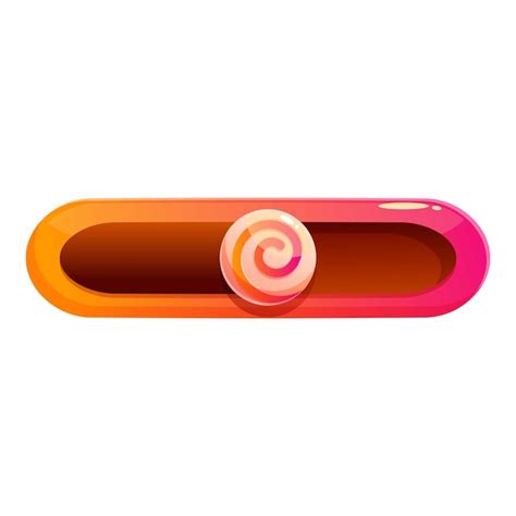 Premium Vector Candy Bar Scroll Loading Game Ui Element With Pink Spiral Lollypop