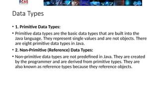 Programming With JAVA Language Presentation Pptx Programming Languages Computing