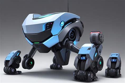 Premium Ai Image Futuristic Quantum Robotics Lab