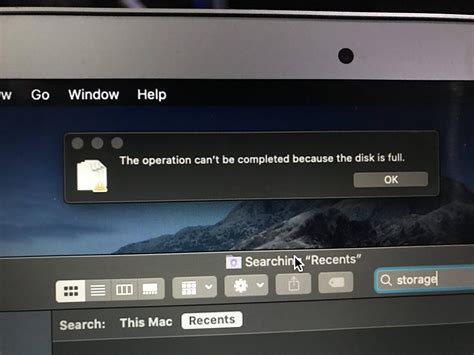 MacOS The Operation Can T Be Completed Because The Disk Is Full Stack Overflow