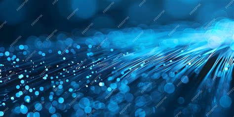 Highspeed Wireless Data Transmission Abstract Blue Fiber Optic Speed