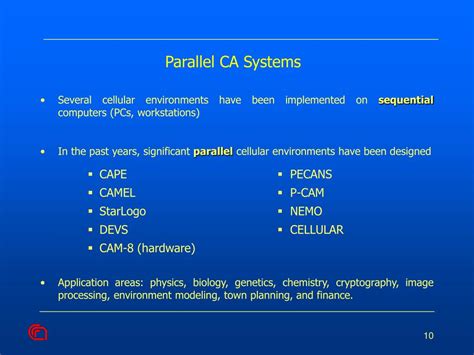 ppt parallel cellular environments to enable scientists to solve