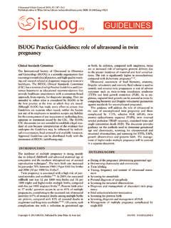ISUOG Practice Guidelines Role Of Ultrasound In Twin Isuog Practice Guidelines Role Of