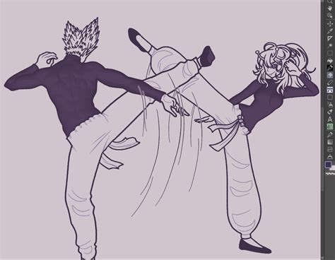 Oc Wanted To Practice Rendering Garou Back Muscles But Also Wanted To Make Oc X Canon Doodle