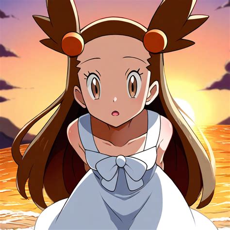 Jasmine Pokemon White Dress Ai Art Model Pixai
