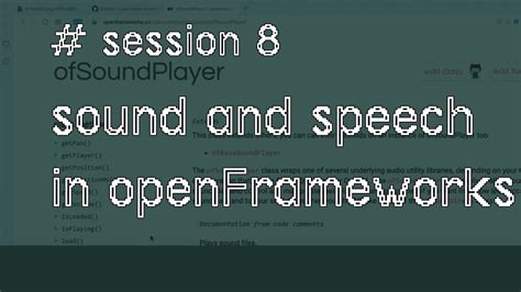 openframeworks creative coding sound and speech youtube