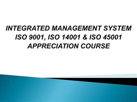 Ims Training Material[1] Pptintegrated Management System Common Elements Similarities And