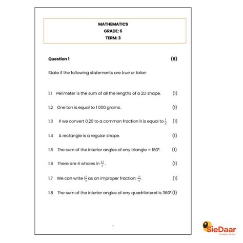 Grade 6 Ss Geography Term 4 Exam And Memo • Teacha