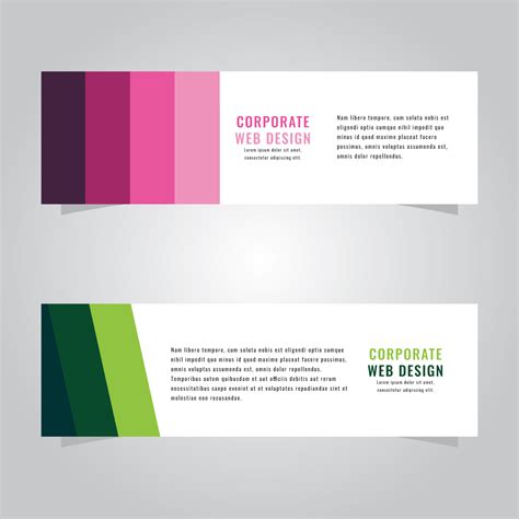 Green And Pink Corporate Web Header 214038 Vector Art At Vecteezy