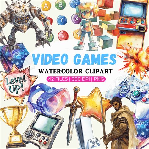 watercolor video games png arcade game clipart computer clipart games controller png game