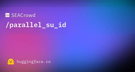 seacrowd parallel su id · datasets at hugging face