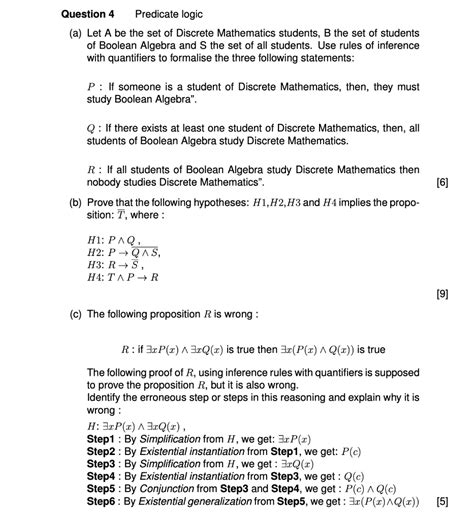 Solved Question Predicate Logic A Let A Be The Set Of Chegg Com