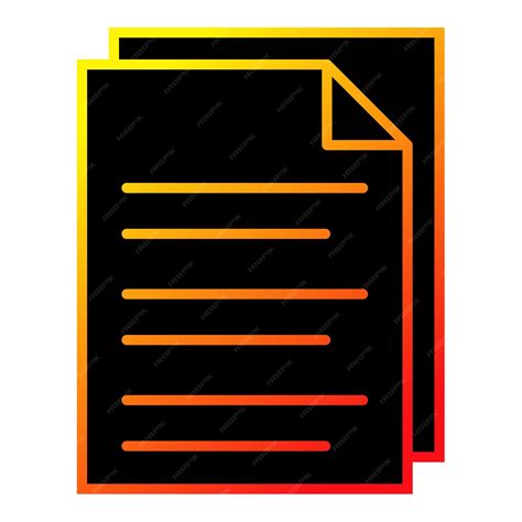 Premium Vector A Black And Orange Picture Of A Document With A Yellow