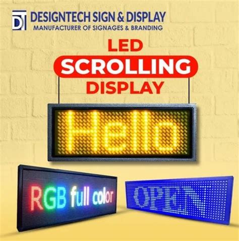 Red Wall Mounted Moving Scrolling Led Display Board Model Namenumber P10 At ₹ 1000sq Ft In
