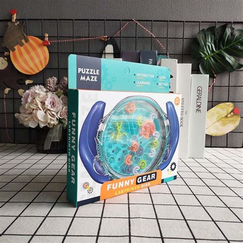 어린이 3d 미로 공 장난감 획기적인 균형 롤러 볼 퍼즐 게임 사고 훈련 미로 로얄 블루