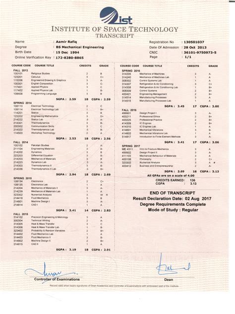 transcript pdf
